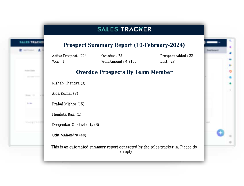 Features | Sales Tracker