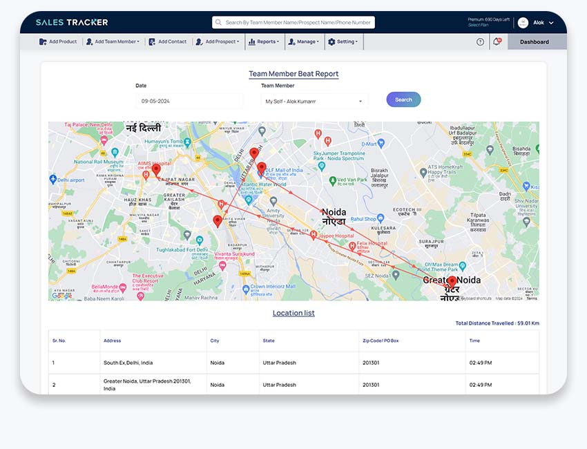 Features | Sales Tracker